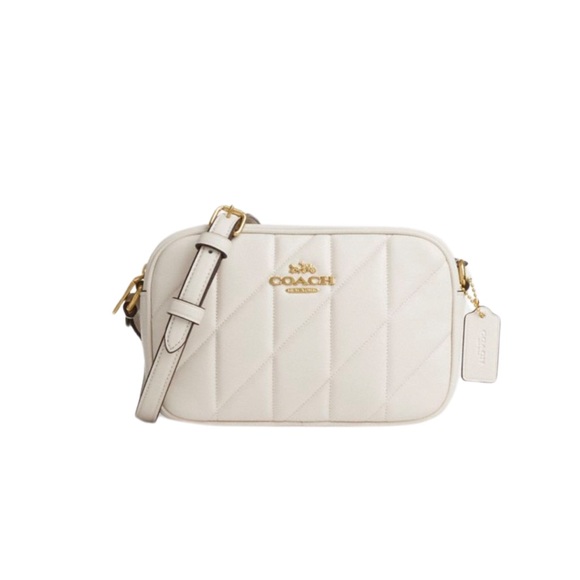 Coach | Bags | Coach Cream Quilted Crossbody Bag Mini Jamie Camera Bag ...